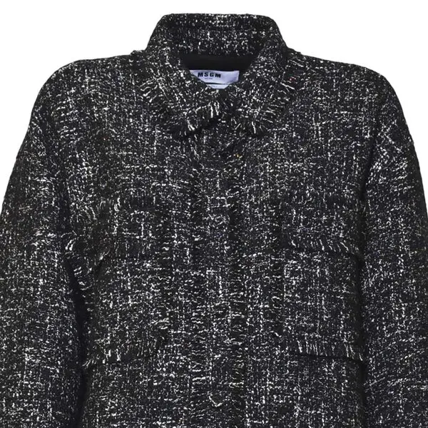 MSGM Long-sleeved Fringed Edge Jacket
