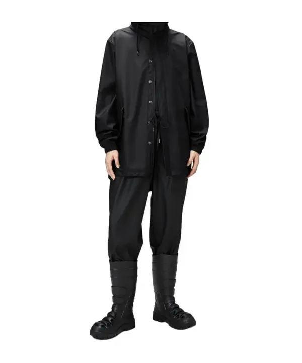 Rains Fishtail Drawstring-hood Coated Parka