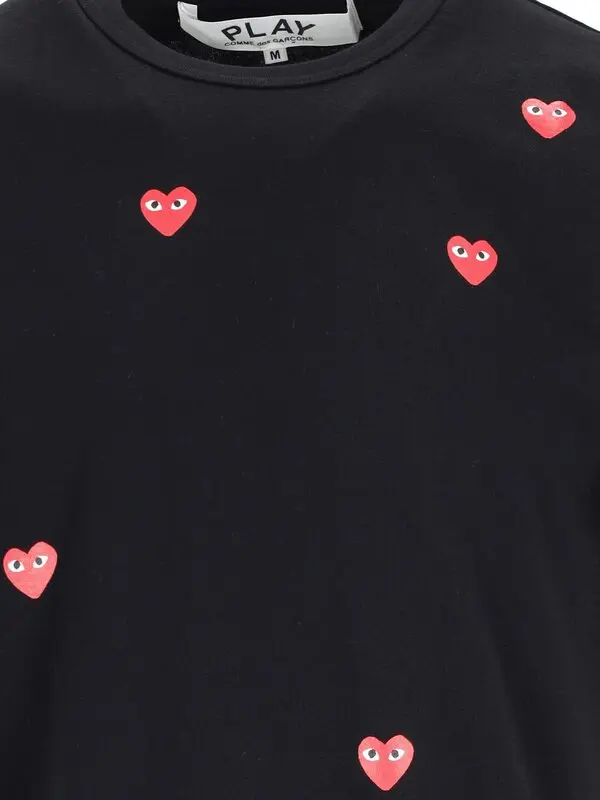 Play Comme Des Garcon Comme Des Garçons Play Heart Printed Crewneck T-shirt