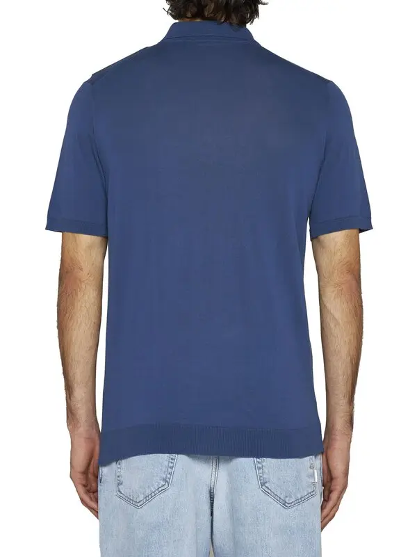 ROBERTO COLLINA Button-down Short Sleeve Polo Shirt