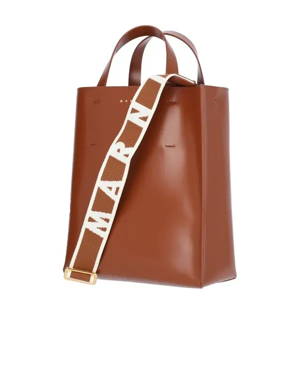 Marni Logo Printed Drawstring Tote Bag