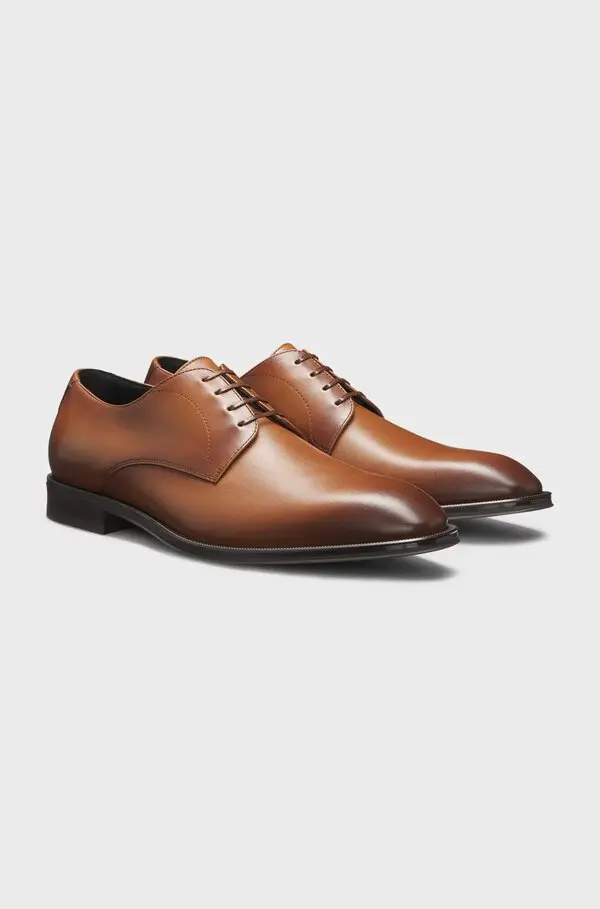 Hugo Boss Round Toe Derby Shoes