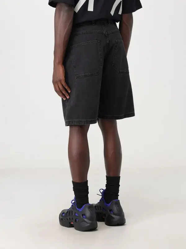 44 LABEL GROUP Logo-print Wide-leg Denim Shorts