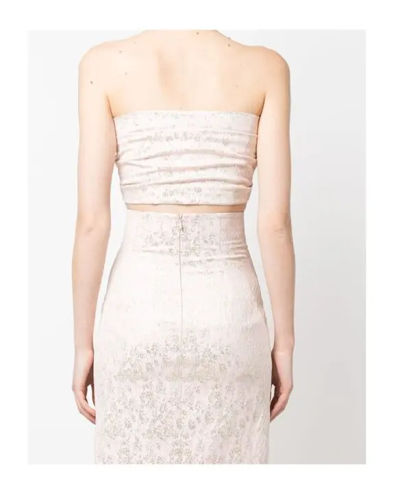 Philosophy Di Lorenzo Serafini Jacquard Buttoned Bandeau Top