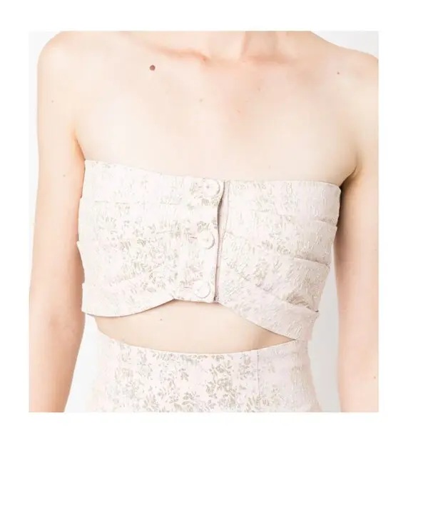 Philosophy Di Lorenzo Serafini Jacquard Buttoned Bandeau Top