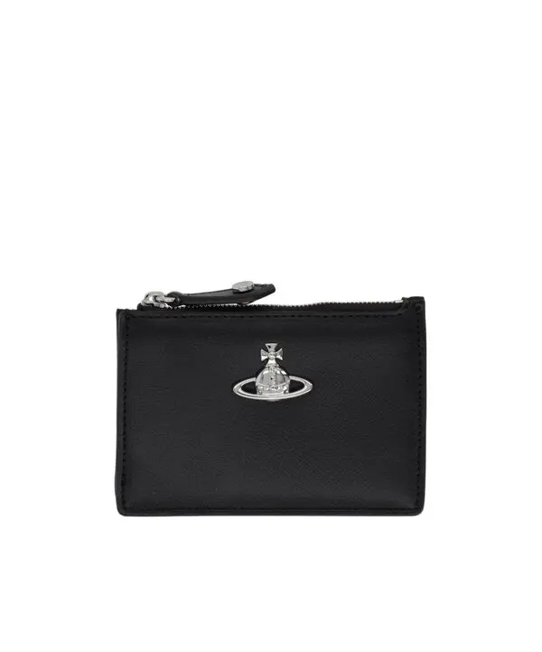 VIVIENNE WESTWOOD Orb Zip Card Wallet - Black