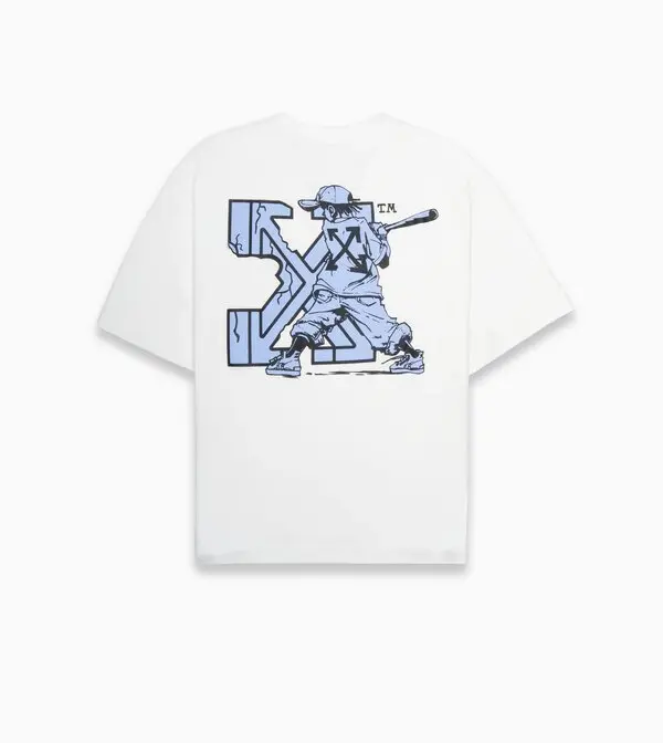 Off-White Baseball Arrow Skate Crewneck T-shirt