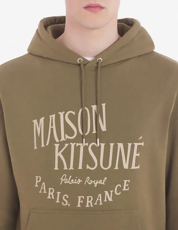 Maison Kitsuné Logo Printed Drawstring Hoodie