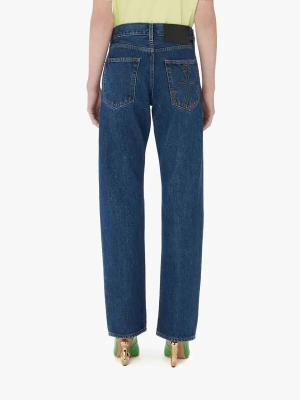 J.W.ANDERSON Jw Anderson Logo Patch Straight-leg Jeans