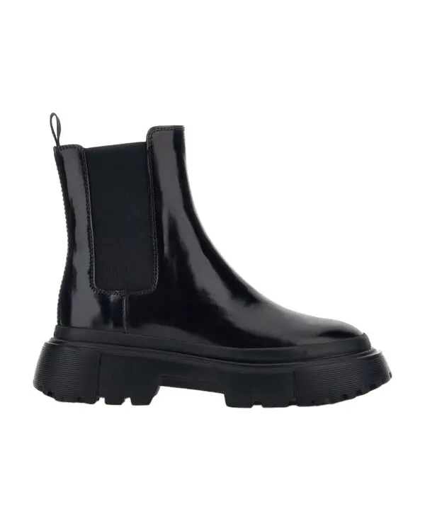 Hogan Round-toe Ankle Boots