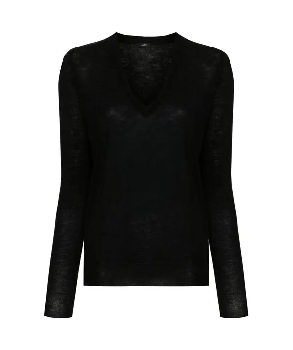 JOSEPH V-neck Cashmere Jumper - Black