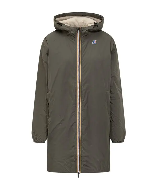 K-WAY Le Vrai 4.0 Eiffel East Orsetto 3/4 Length Waterproof Jacket - Black