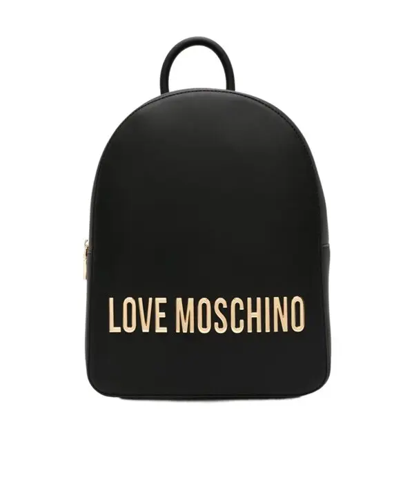 Moschino Logo Lettering Zipped Backpack