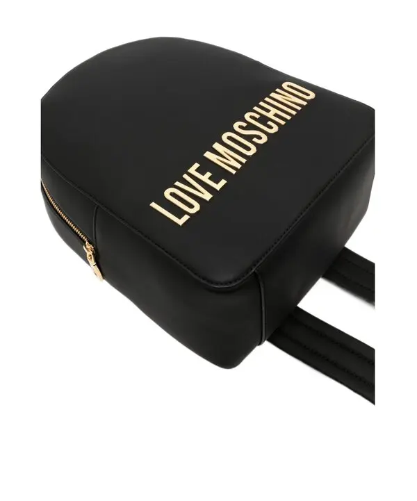 Moschino Logo Lettering Zipped Backpack