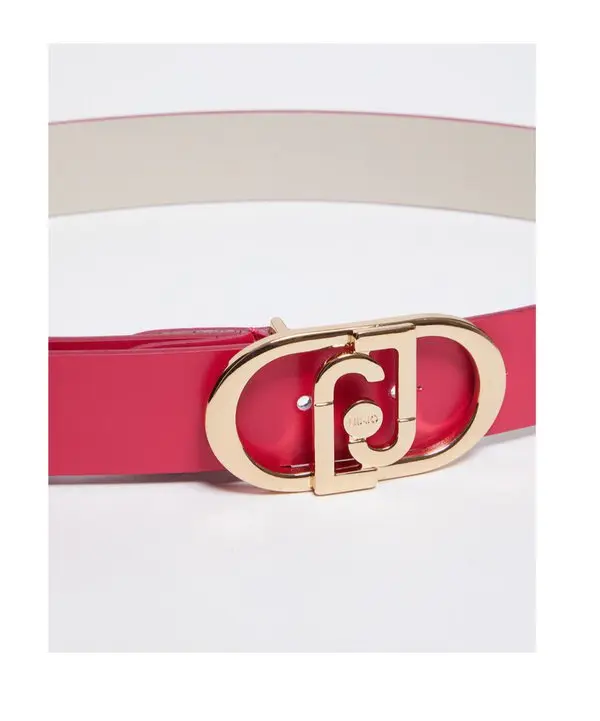 Liu Jo Logo Buckled Leather Belt