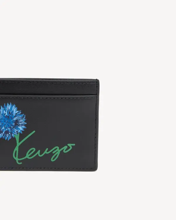 Kenzo Floral Logo Card Holder Wallet