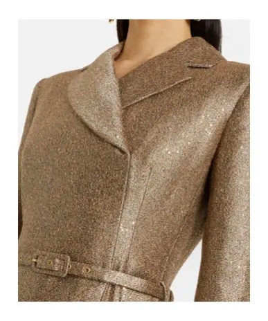 EMILIA WICKSTEAD Kalonice Belted Sequined Tweed Maxi Dress