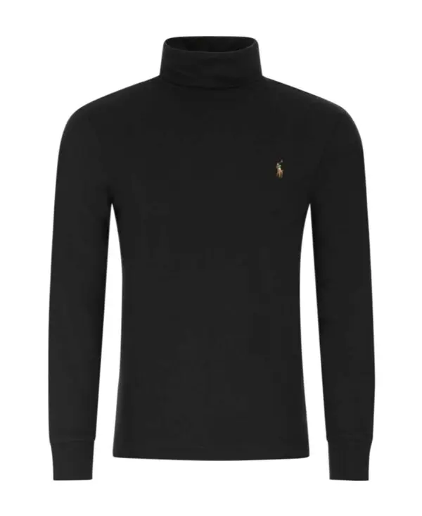 Polo Ralph Lauren Roll Neck Long Sleeve Top - Black