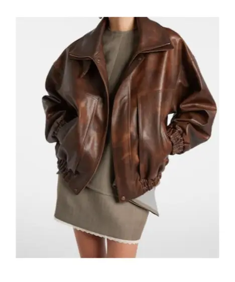 Magda Butrym Leather Blouson Jacket