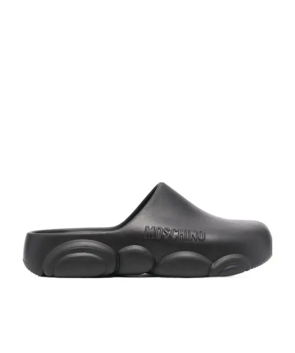 Moschino Embossed Slip-on Mules
