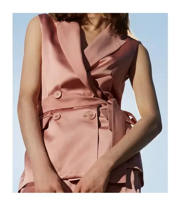 TWINSET Satin Belted Blazer