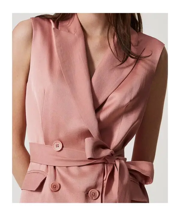 TWINSET Satin Belted Blazer