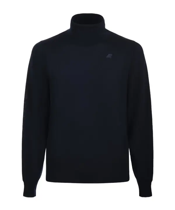 K-WAY Turtleneck Wool Knitwear" Fine Knit, Long Sleeve, Ribbed Details