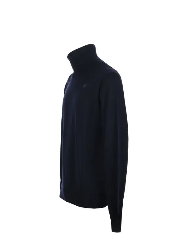 K-WAY Turtleneck Wool Knitwear" Fine Knit, Long Sleeve, Ribbed Details