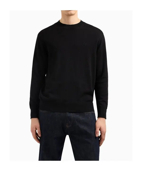 Armani Exchange Logo Embroidered Crewneck Sweater