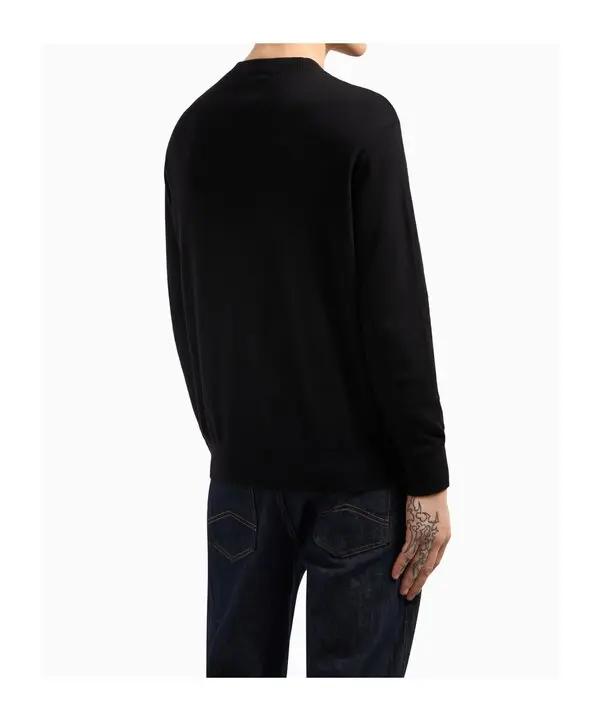 Armani Exchange Logo Embroidered Crewneck Sweater