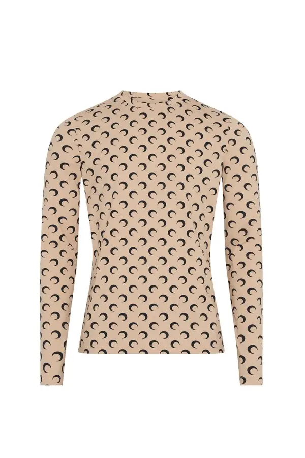 MARINE SERRE Round-neck Printed T-shirt