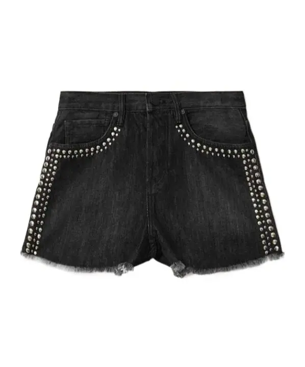 ALLSAINTS Heidi High Waisted Stud Denim Shorts