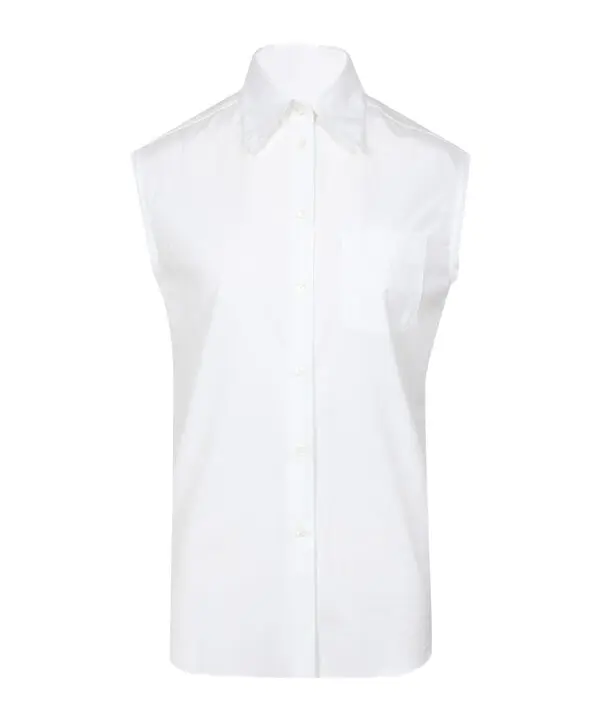 N.21 Sleeveless Button-down Shirt With Lapel