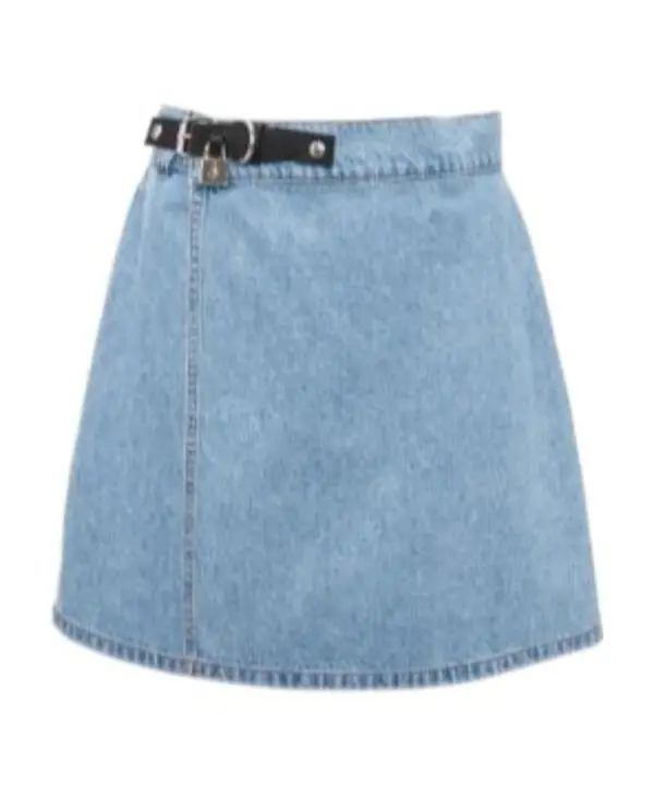 J.W.ANDERSON Padlock Mini Denim Skirt - Blue