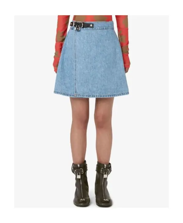 J.W.ANDERSON Padlock Mini Denim Skirt