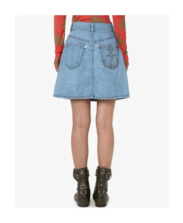 J.W.ANDERSON Padlock Mini Denim Skirt