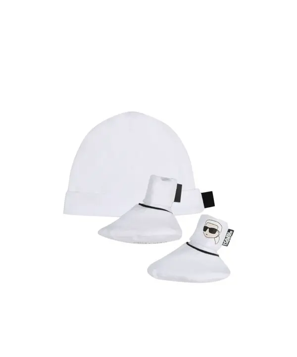 Karl Lagerfeld Beanie And Slippers Set