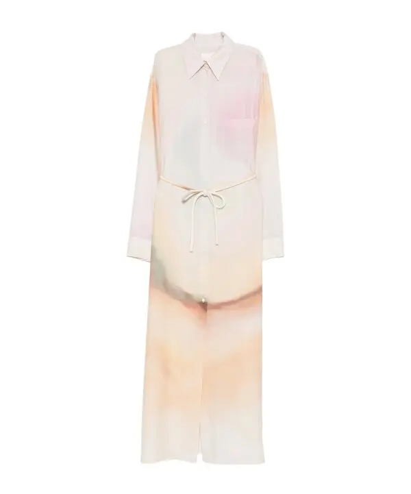 Nanushka Buttoned Tie Dress - White