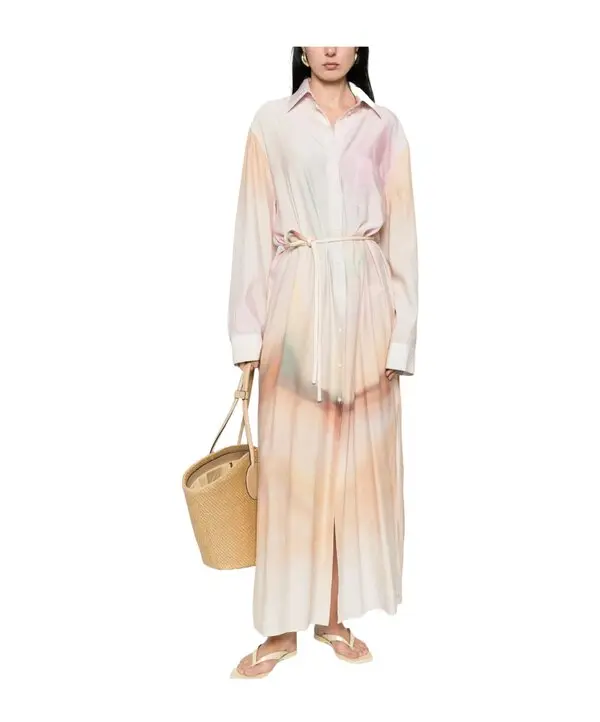 Nanushka Buttoned Tie Dress