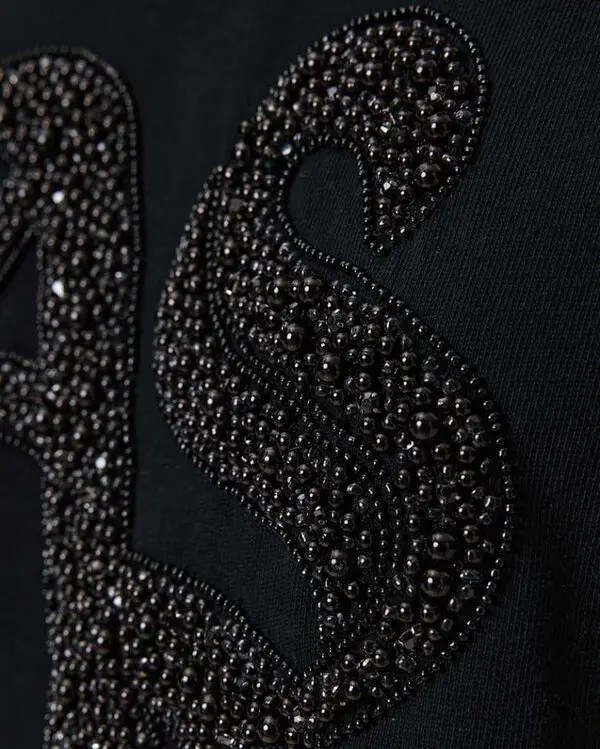 ALLSAINTS Icon Amelie Embellished T-shirt - Black