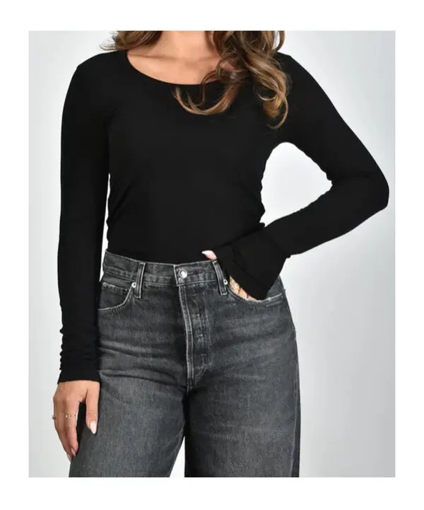 AGOLDE Scoop-neck Lyocell-blend Jumper