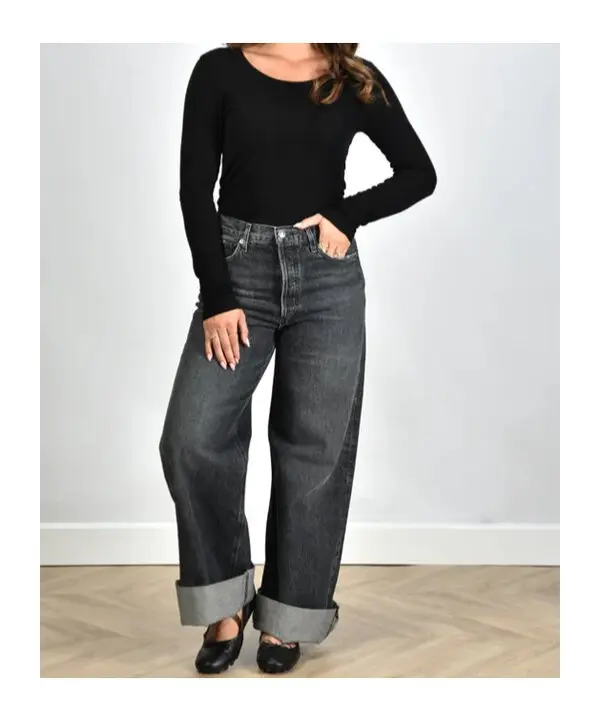 AGOLDE Scoop-neck Lyocell-blend Jumper