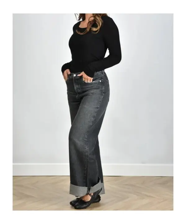 AGOLDE Scoop-neck Lyocell-blend Jumper