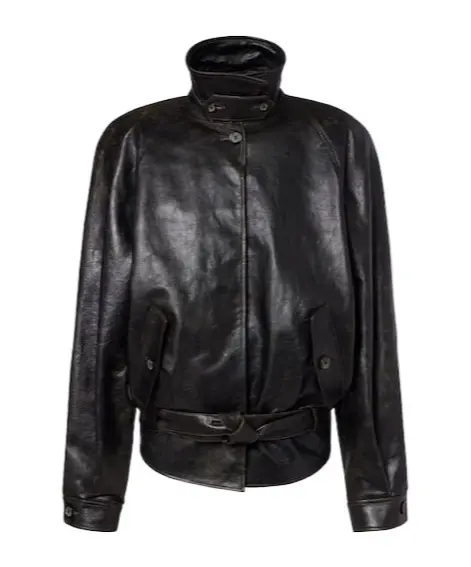 Magda Butrym Belted Leather Jacket