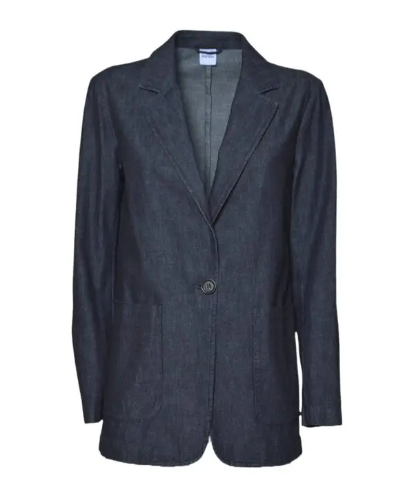 Aspesi Single-breasted Denim Jacket - Black