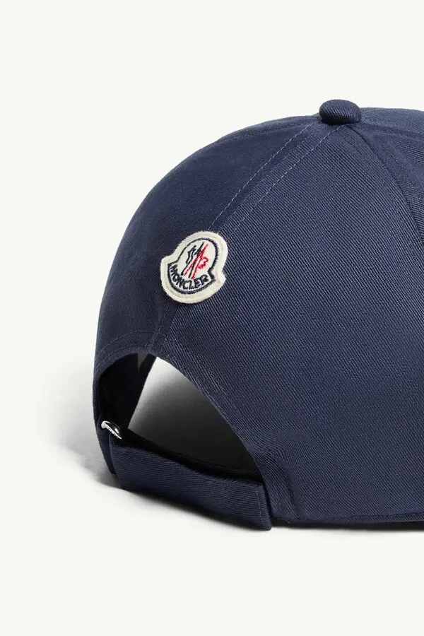 Moncler Monogram Cotton Gabardine Baseball Cap