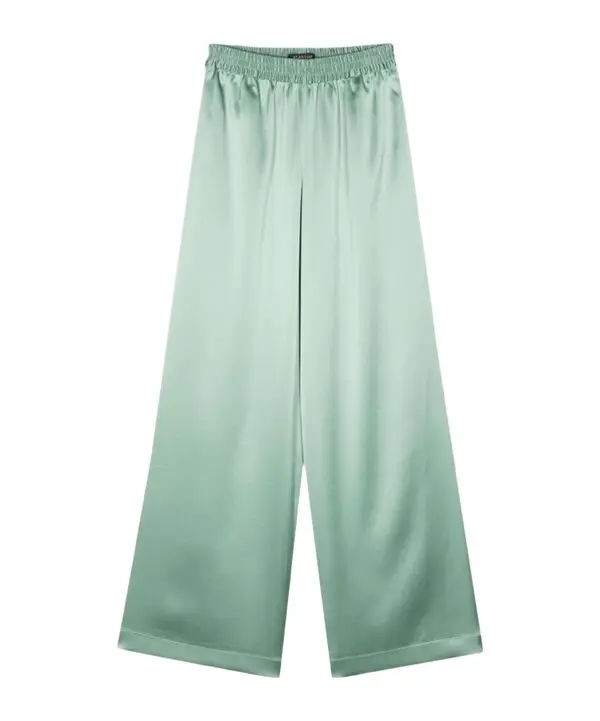 GIANLUCA CAPANNOLO Satin Finish Palazzo Pants - Green