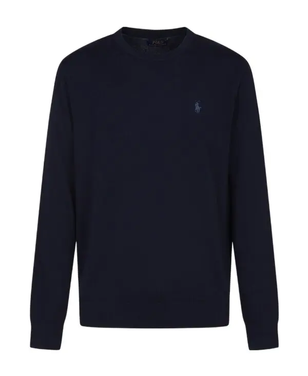Polo Ralph Lauren Embroidered Crewneck Jumper - Black