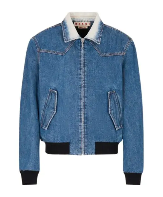 Marni Contrast Collar Denim Jacket