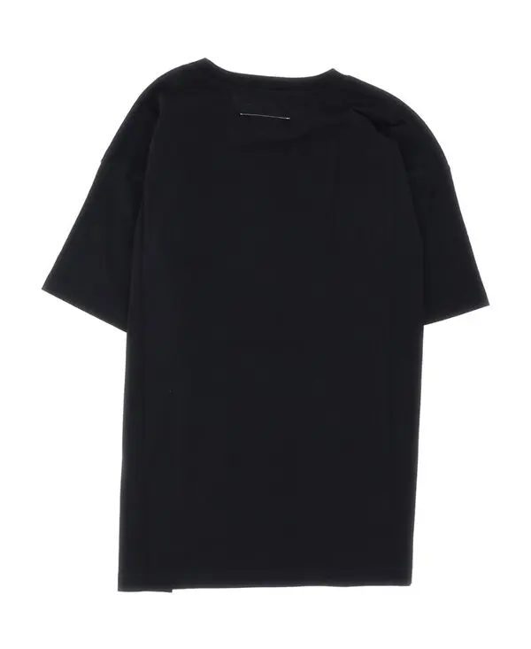 MAISON MARGIELA Short Sleeve T-shirt With Logo Print - Black